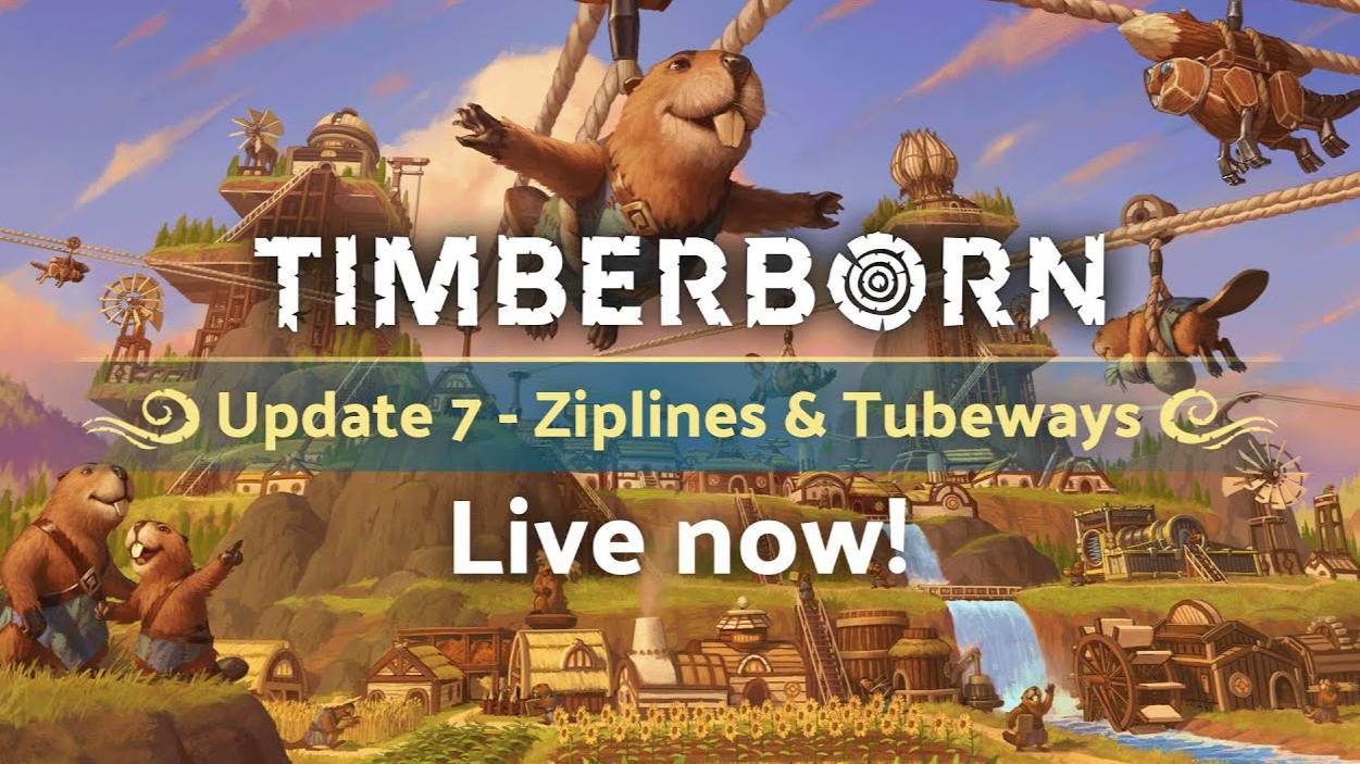 Обновления Timberborn Update 7 - Ziplines & Tubeways is live