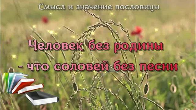 Человек без родины что соловей без песни: смысл и значение пословицы
