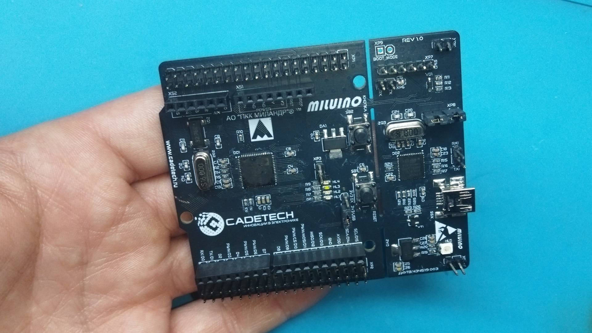 МК от Миландр К1986ВЕ92FI на плате от Cadetech | MILUINO | краткий обзор