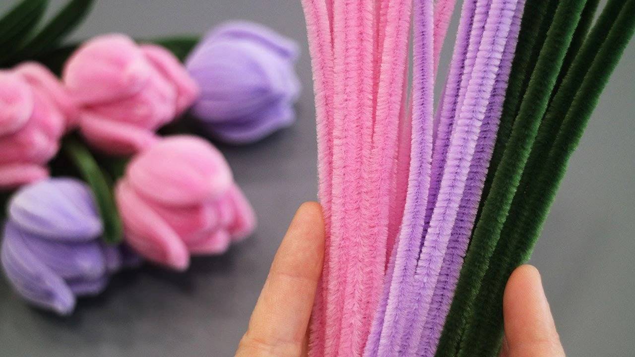 Восхитительные ТЮЛЬПАНЫ из синельной проволоки 🌷 Очень красиво и просто!