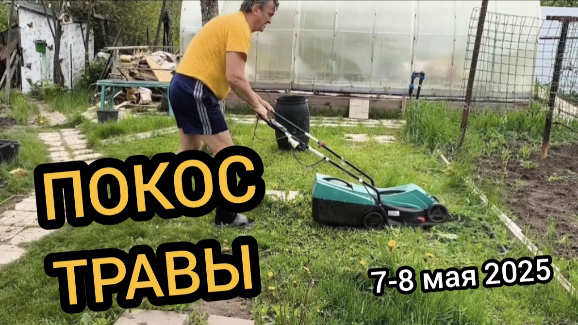 Косим траву и отдыхаем. Газонокосилка Bosch 07-08.05.2025