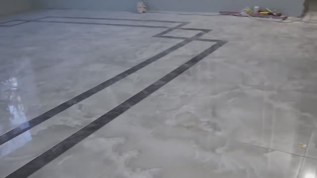Укладка крупноформатного керамогранита на пол