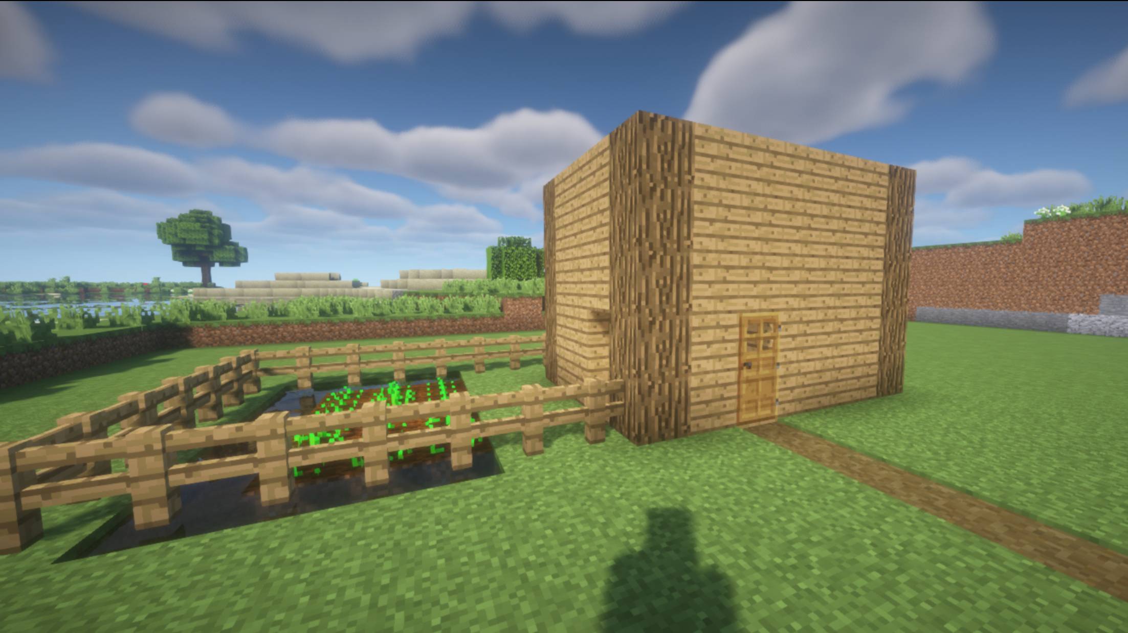 Стартовый ДОМ с ФЕРМОЙ В МАЙНКРАФТ! Постройка для выживания!