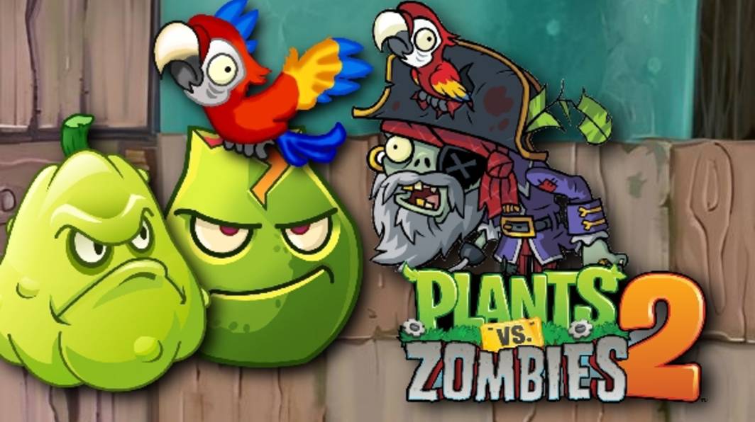 Сражаюсь против настырных ПОПУГАЕВ и МОРСКИХ КАПИТАНОВ в игре Plants vs zombies 2!