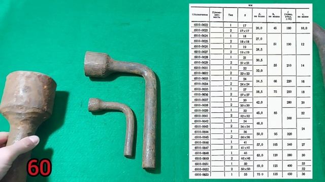 Ключи гаечные СССР. Часть 12. Торцовые изогнутые.
