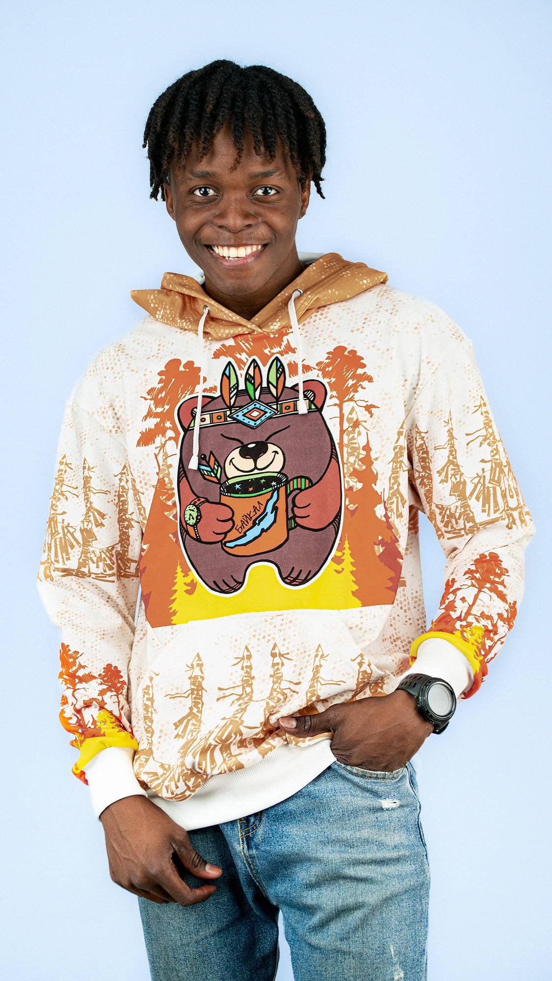 Худи В ЛЕСУ ПОТАПЫЧ (оранжевое)