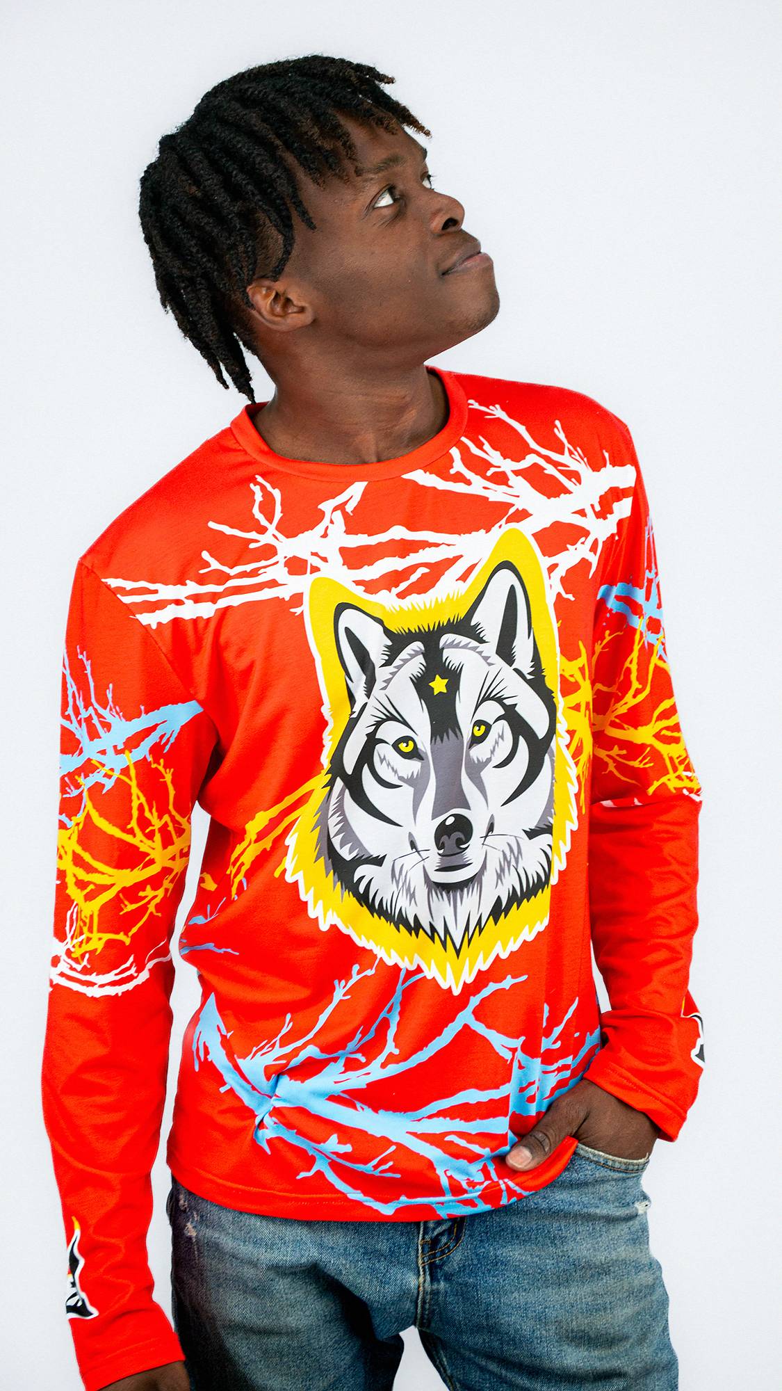 Лонгслив ВОЛК ГЛОБАЛ (красный)