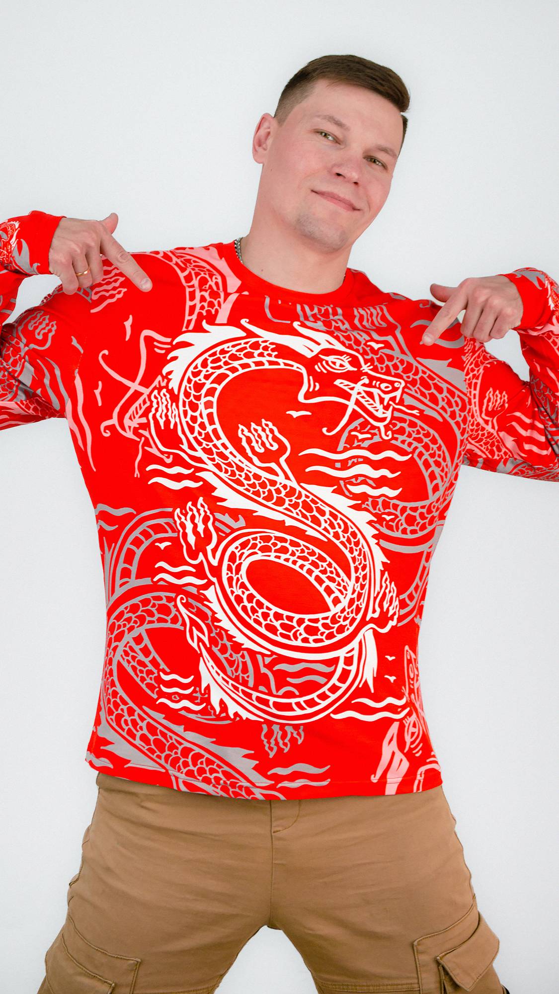 Лонгслив ДРАКОН ГЛОБАЛ (красный)