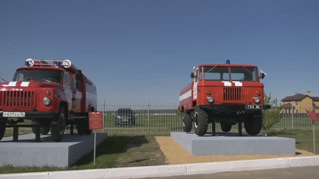 Открытие памятника пожарному ГАЗ 66 в ПСЧ 99 Колодезное Воронежская область в 2025 году