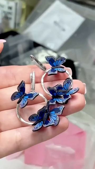 Серьги бабочки из полимерной глины 🦋