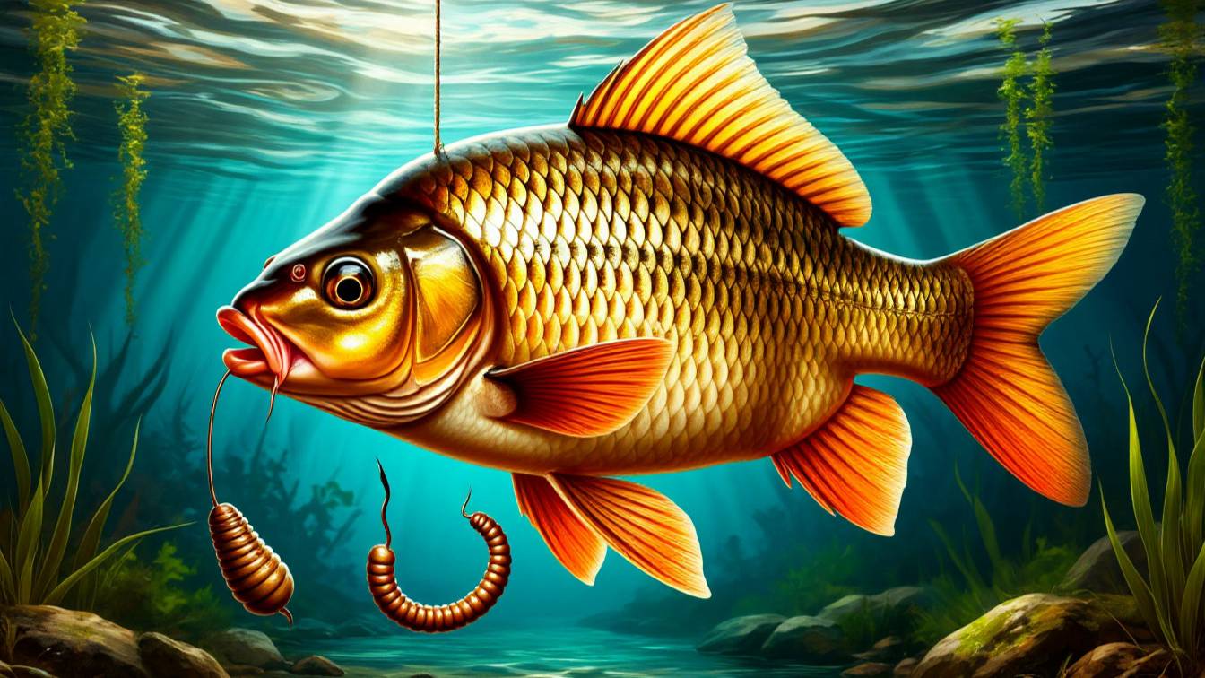 Поклевка КАРАСЯ на поплавок в мае