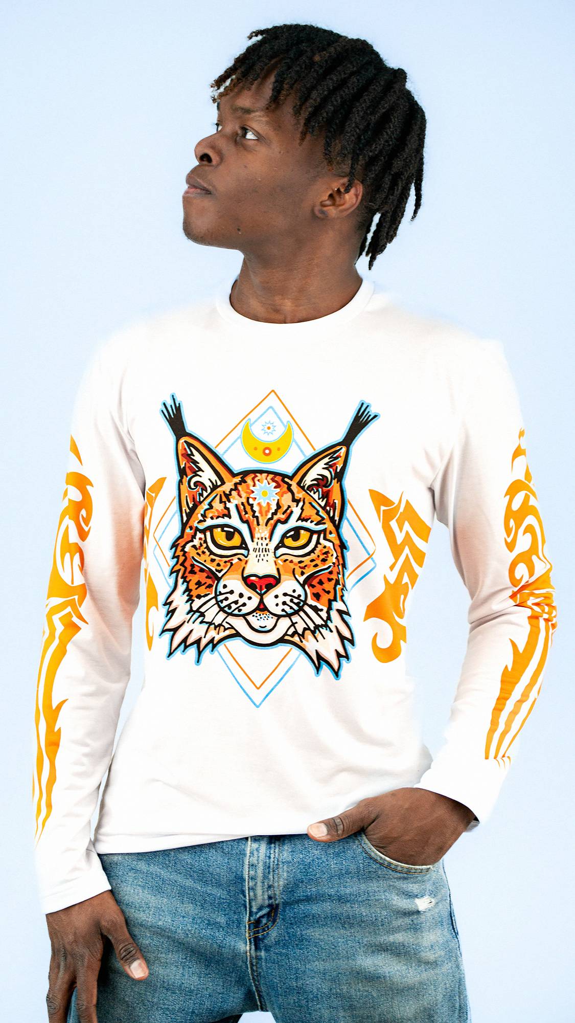 Лонгслив РЫСЬ (белый)