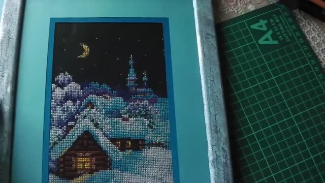 Оформление вышивки  с двойным  паспарту своими руками!