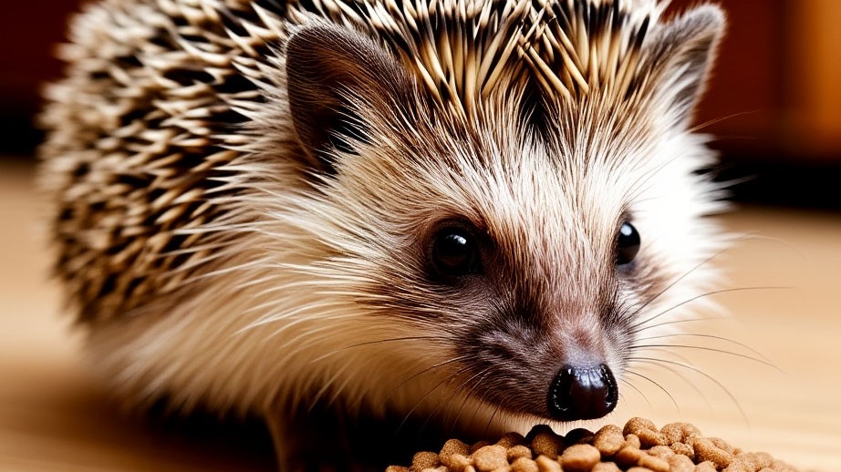 Ёжик кушает кошачий корм🦔