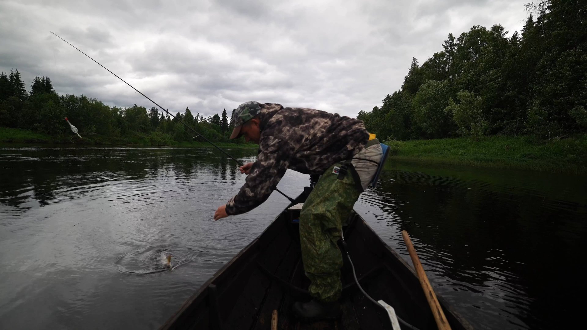 Хариус на балду. Рыбалка на речке.