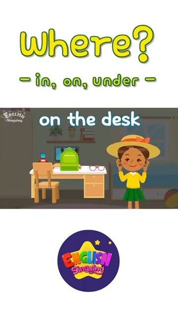 Kids vocabulary - Where (in on under)