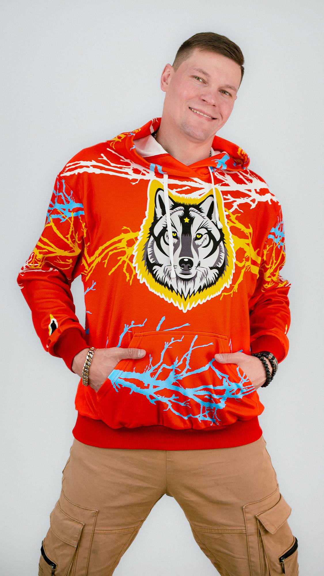 Худи ВОЛК ГЛОБАЛ (красное)