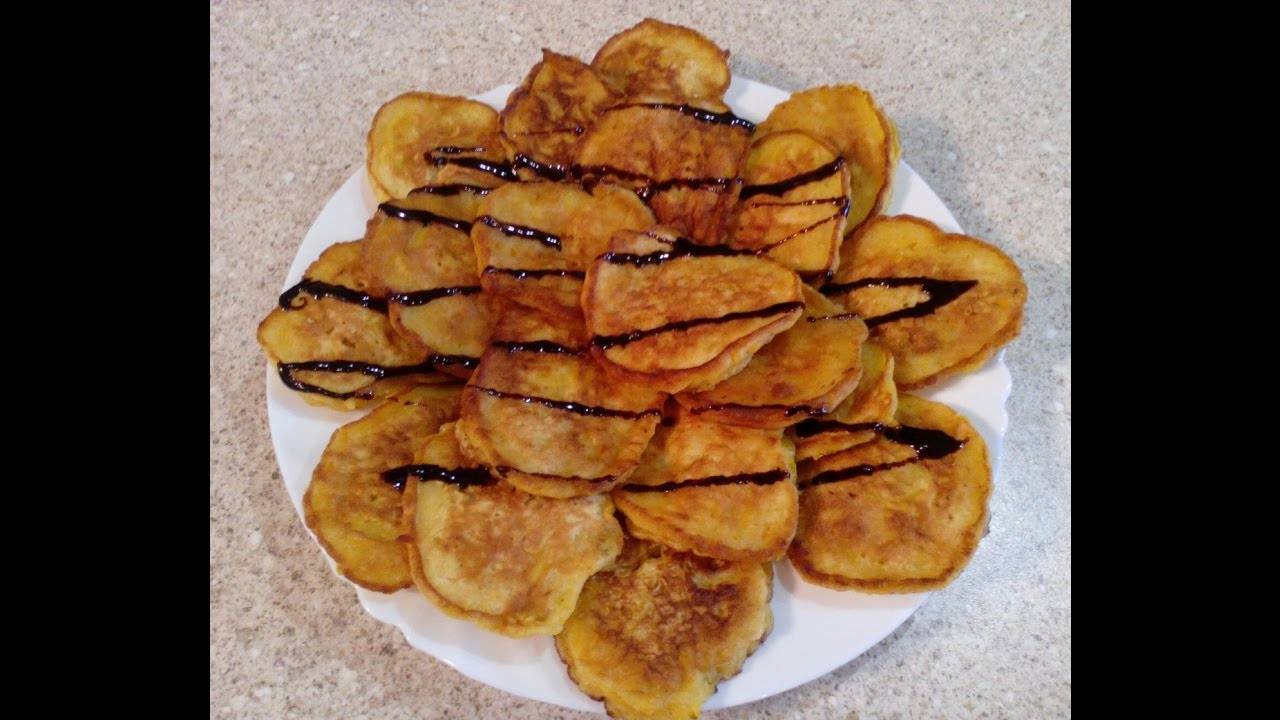 ТЫКВЕННЫЕ ОЛАДЬИ С БАНАНАМИ! Вкусные оладушки из тыквы, простой рецепт!