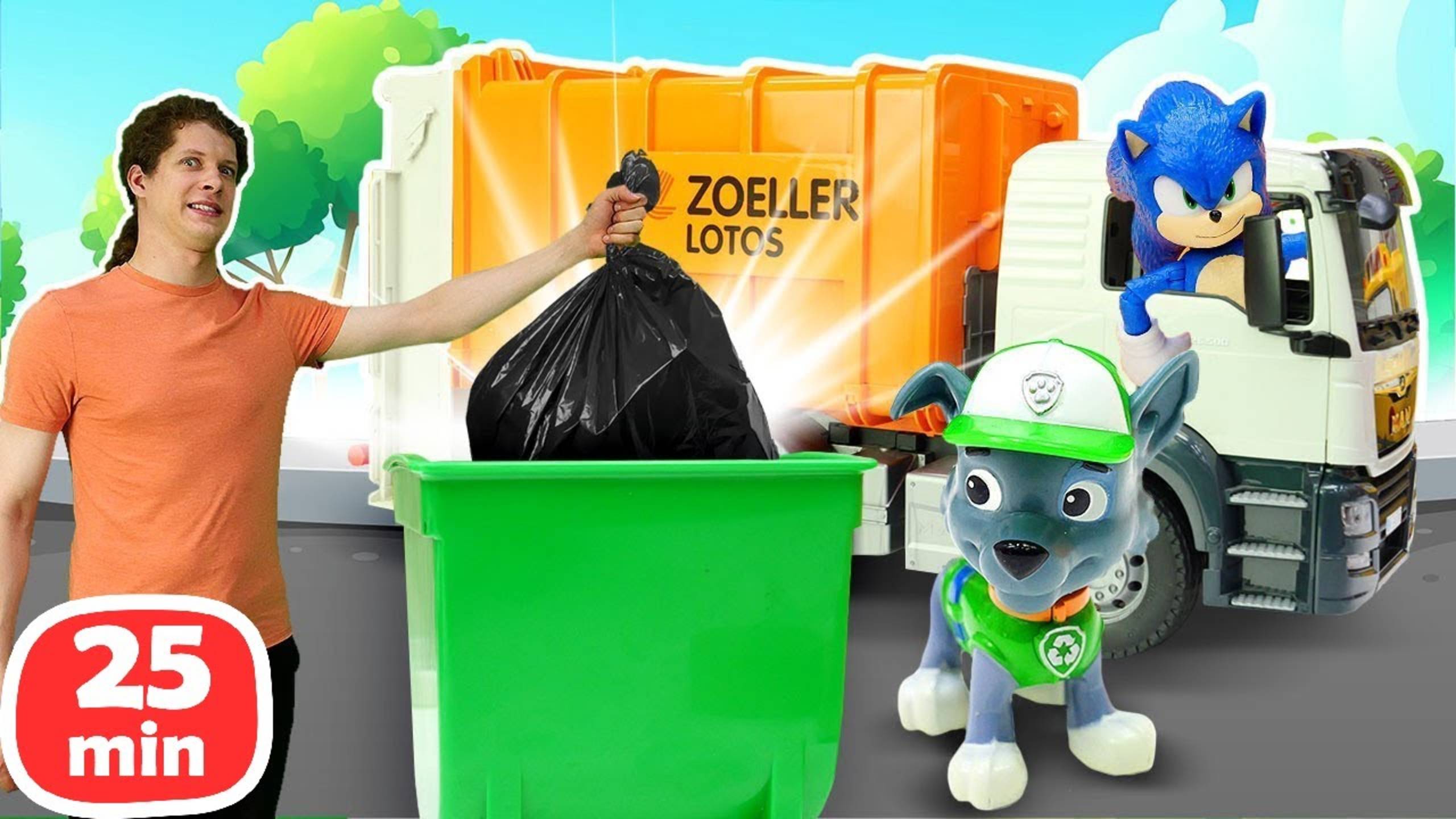 Грузовики, краны и мусоровозы! Строим, чиним, тушим пожар – веселое приключение с Лёвой и друзьями