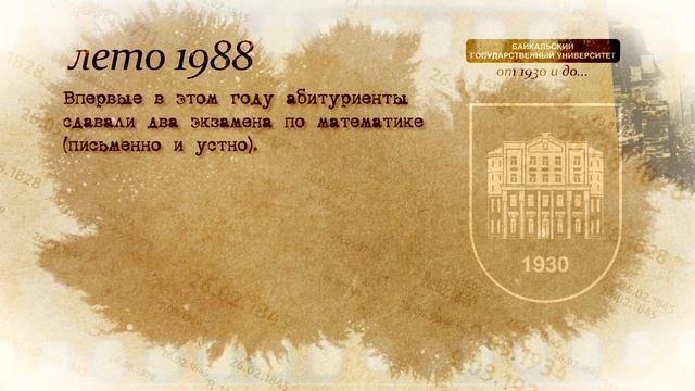 История БГУ (1988 год)