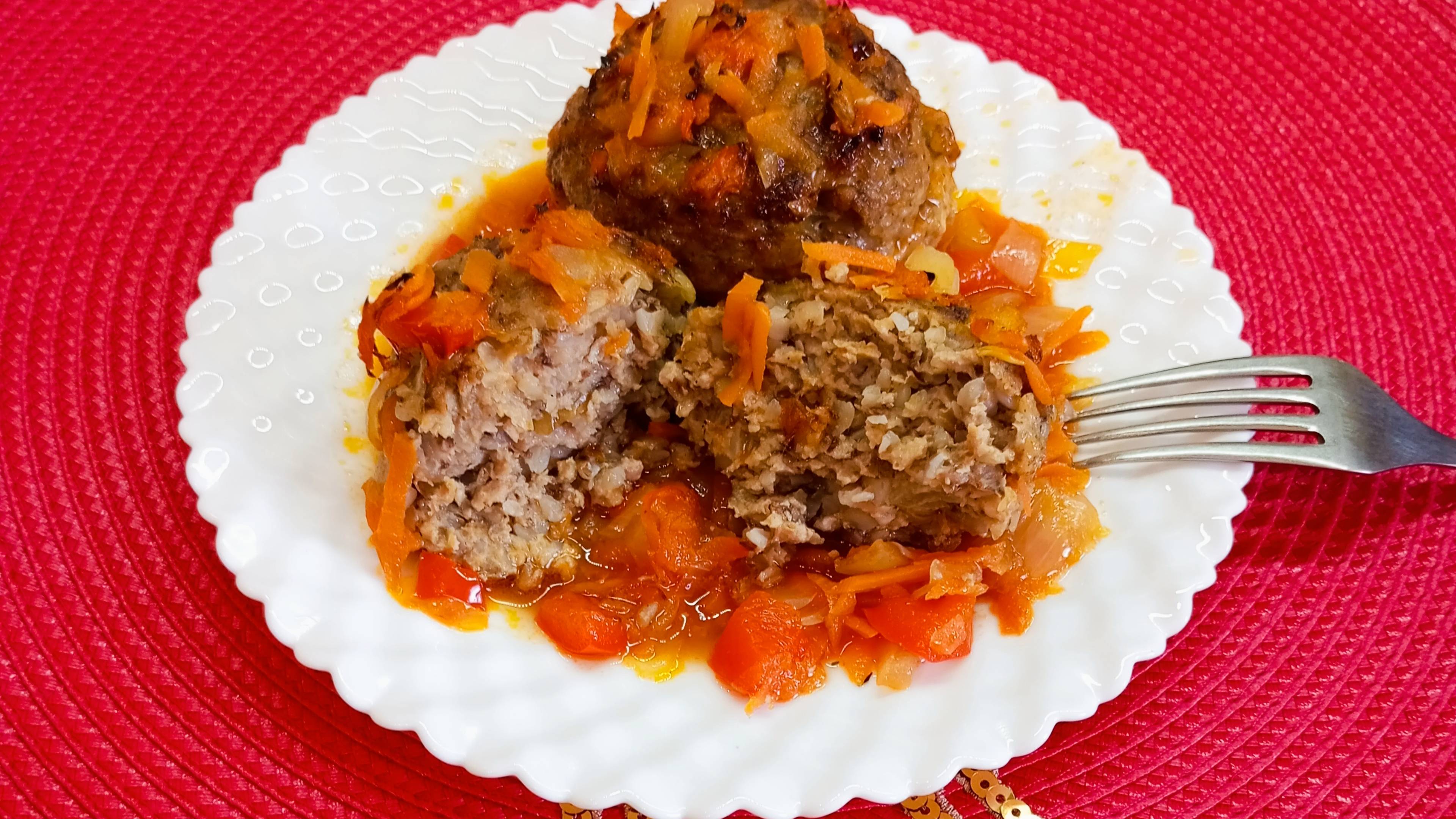 Гречаники с овощным соусом/Быстрый и вкусный обед из простых продуктов