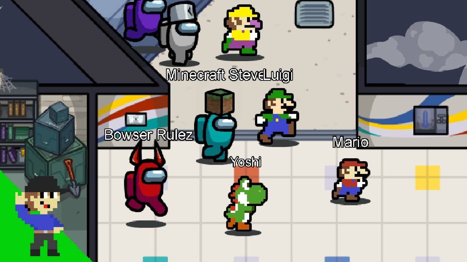 Повышение уровня:Если бы Марио играл в Among Us