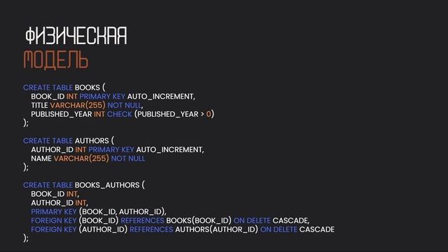 Модели проектирования баз данных