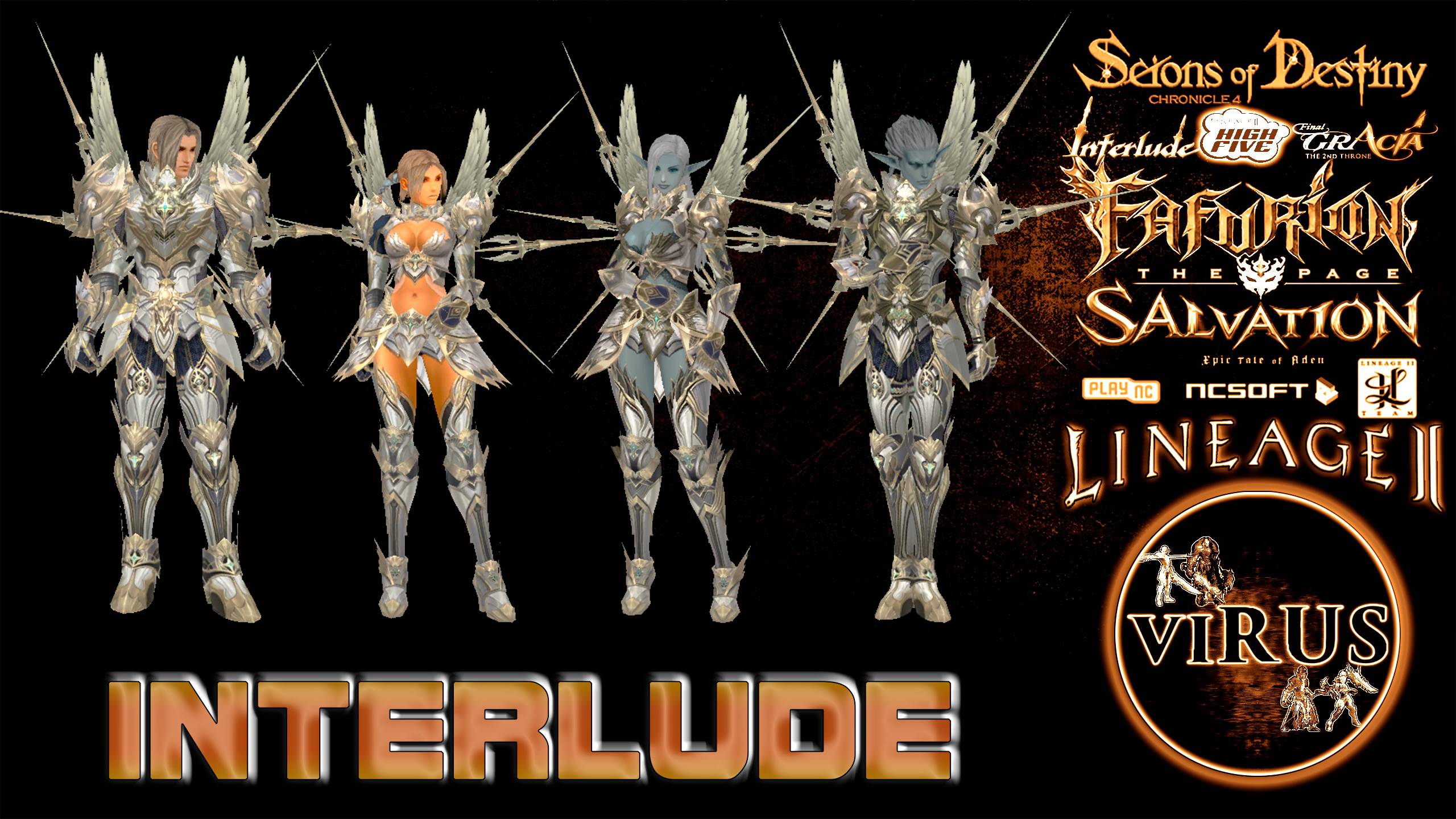 New Animation Back add-on 03 for any costume. LINEAGE II-Interlude ◄√i®uS►