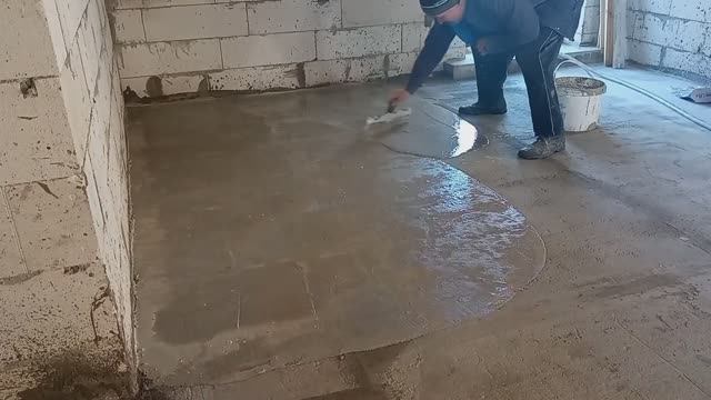 Шпаклёвка стяжки наливным полом. | 🍀 Строю САМ