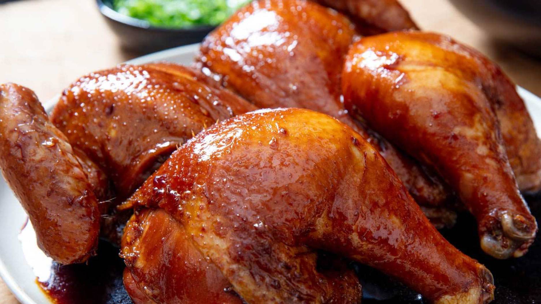 Тушка курица в соусе терияки на дому