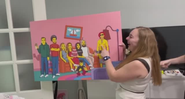 Эмоциональная распаковка портрета в стиле Симпсонов 🤩