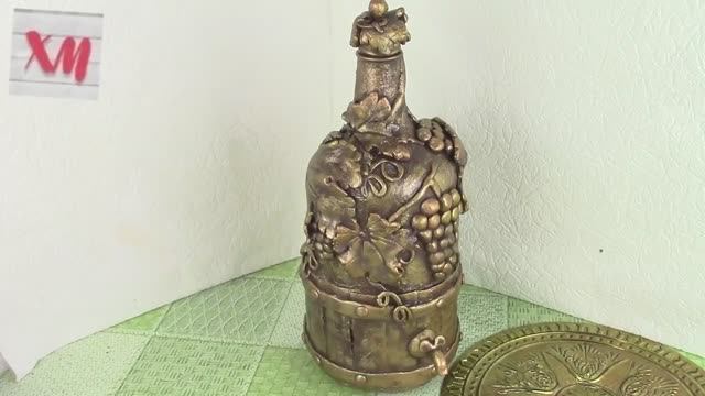 Бутылка _Виноградная лоза_ _Grape bottle DIY. ХоббиМаркет