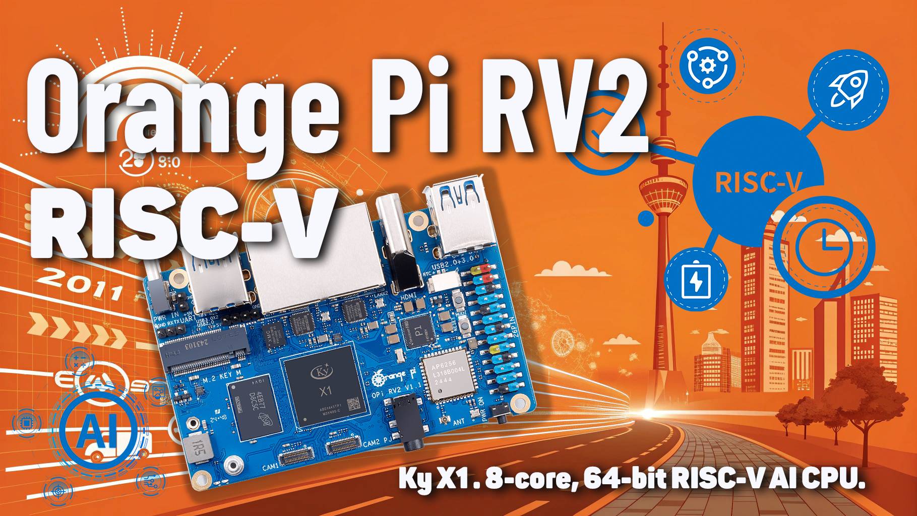 Orange Pi RV2 на RISC-V Обзор Мини-сервер, маршрутизатор и AI-проекты в одной плате