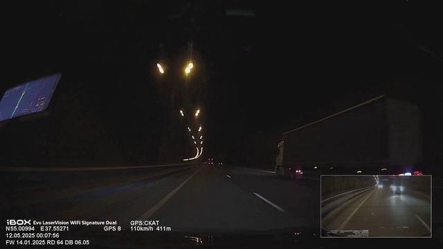 11..12 мая 2025 года. Ночная поездка Тула - Москва. Таймлапс x4