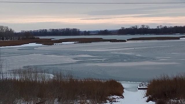 ледостав 2023 года на реке Самара