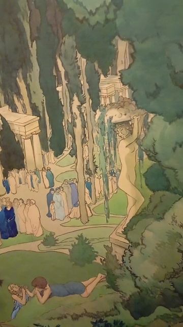 Лев Бакст. Элизеум. Проект занавеса для театра Комиссаржевской.