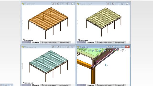 Навес из дерева (сравнение ферма, балка, осп)