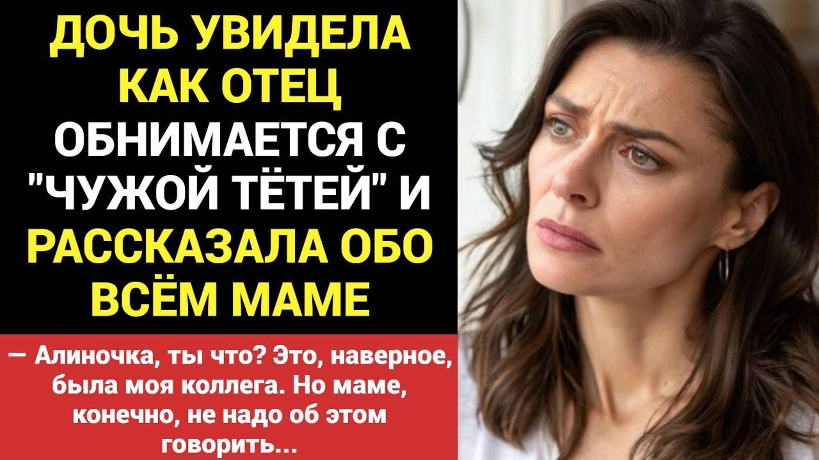 Истории из жизни. Измена мужа Дочь увидела как Отец обнимается с чужой тётей и Рассказала всё Маме!