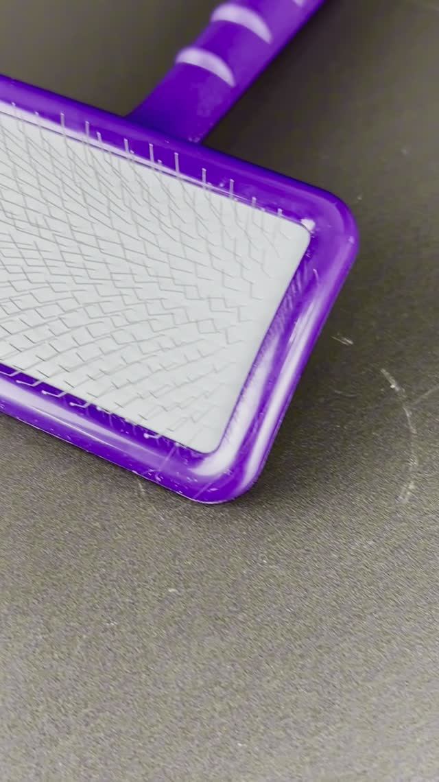 Пуходерка средней жесткости размер средний фиолетовая