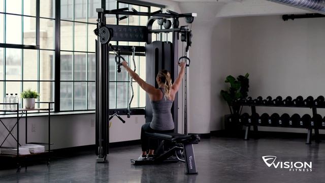 Многофункциональный тренажер VISION VST600-FT Тяга вниз верхнего блока сидя