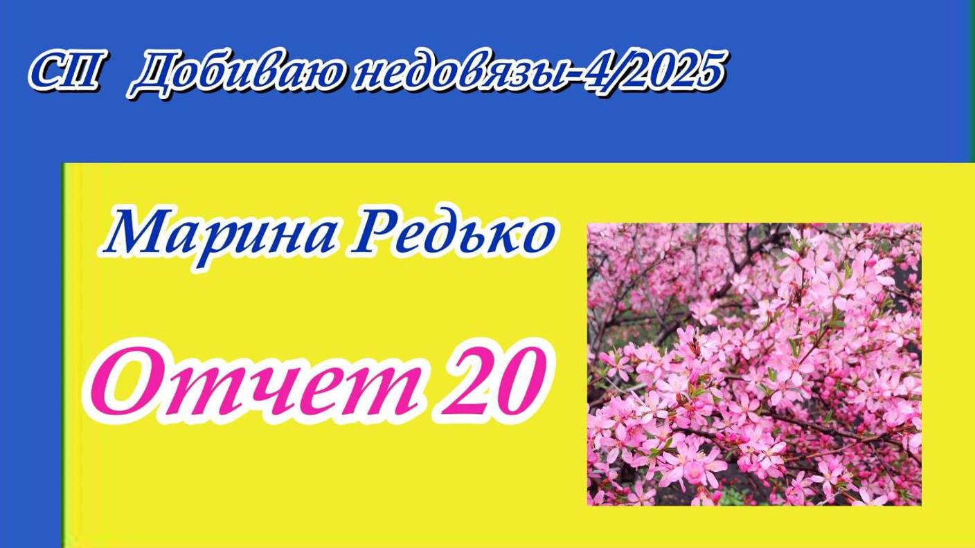 СП "Добиваю недовязы-4/2025 " с Мариной Стоговой / Отчет 20
