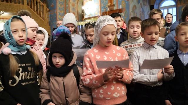 Тропарь Крещения Господня. Поют дети. 19 01 2024
