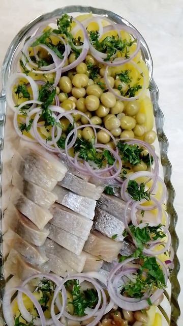 Закуска "Боярская" с сельдью и грибами