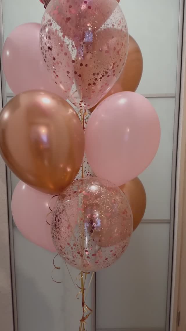 Фонтан шаров с гелием для мамы на день рождения. Мой шар доставка по СПб и ЛО