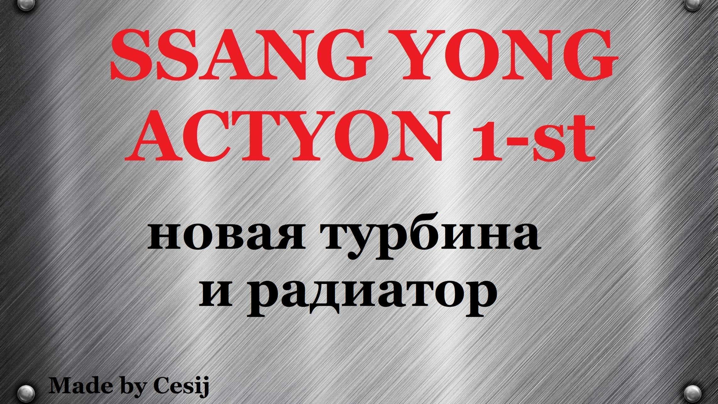 Ssang Yong дизель D20DT. Новая турбина GARRETT. Actyon, Sports, Kyron.