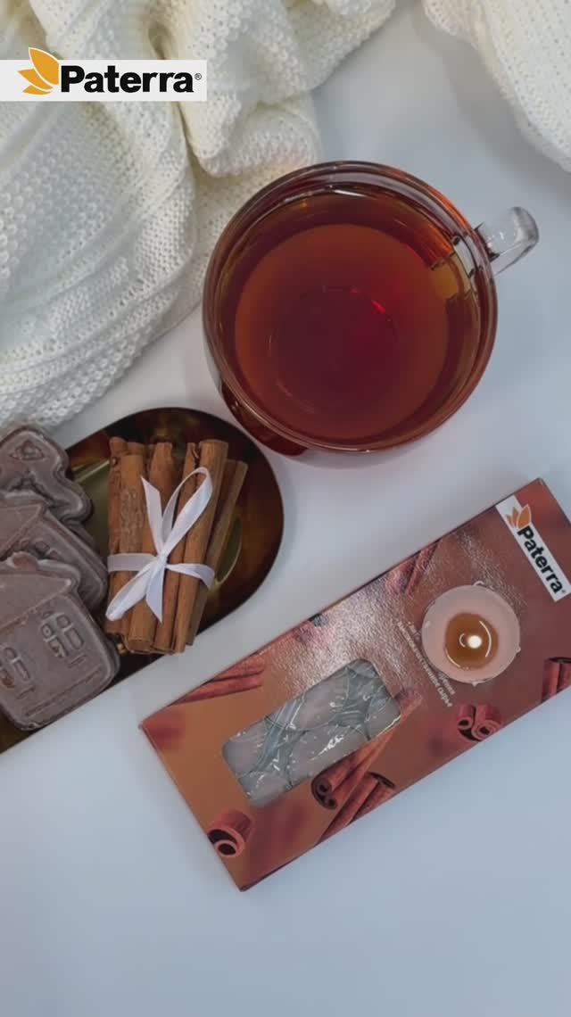 Свечи чайные в гильзе с ароматом корицы, Paterra
