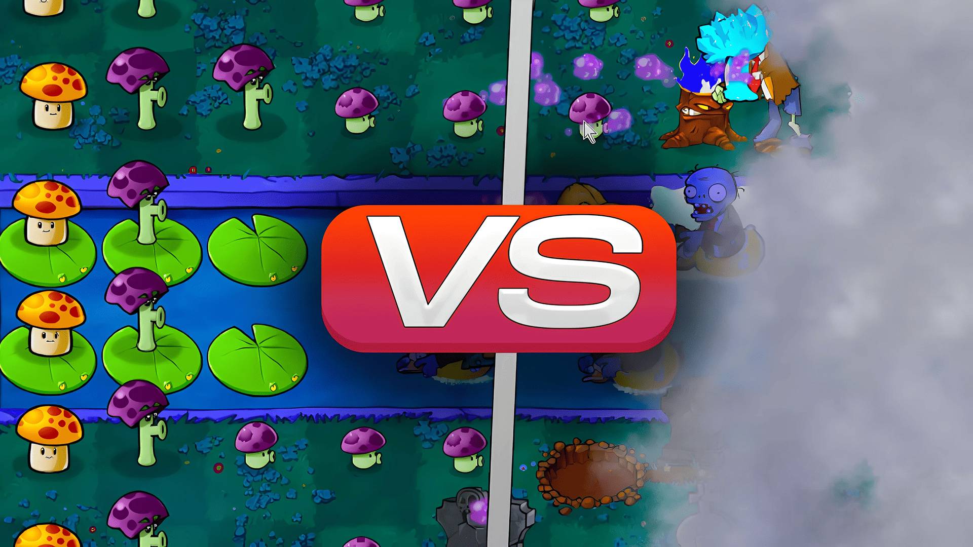 ГРИБЫ vs ТУМАННЫЕ ЗОМБИ — КТО ПОБЕДИТ? ☁️🍄 PvZ Insanity