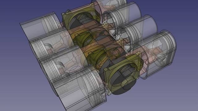 Crankless pile-shaped piston engine