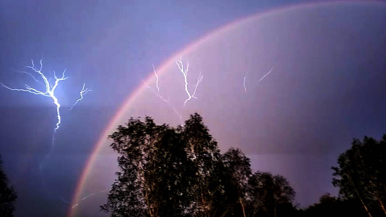 🌈 Двойная РАДУГА и МОЛНИЯ ⚡⚡ песня рун!!⚡