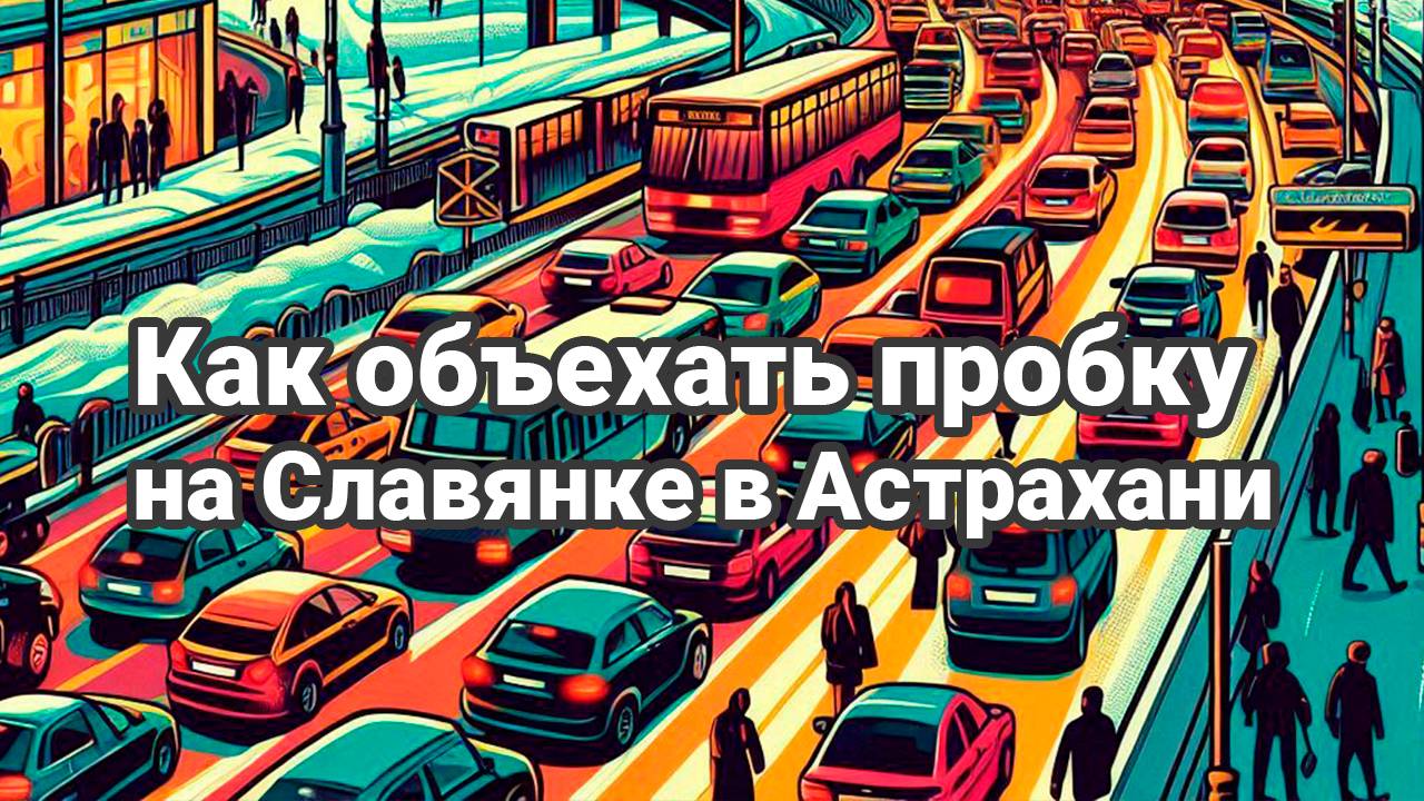 Как быстро #объехать пробку на рынке "Славянка" в городе Астрахань